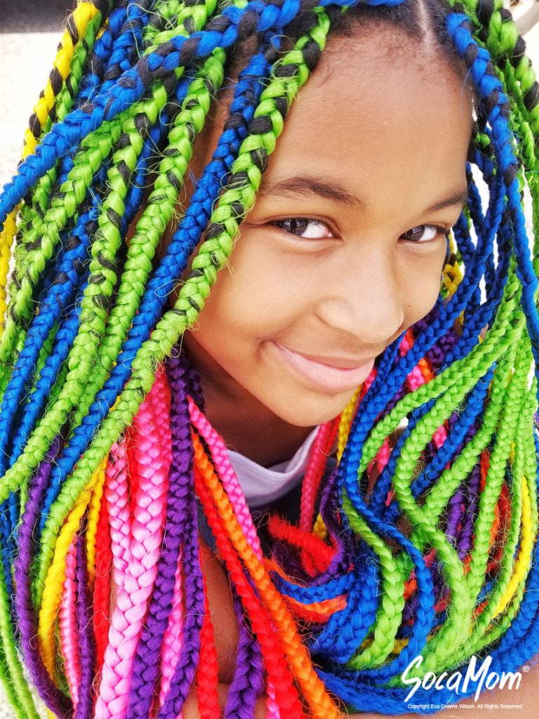 Rainbow Box Braids - Bold and Bright - Socamom